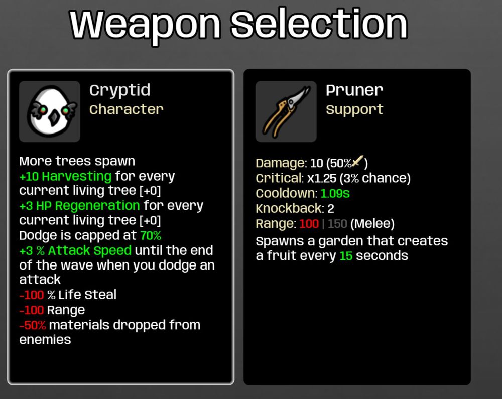 Brotato: Cryptid Build