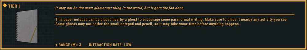 Phasmophobia: Ghost Writing Book Function and Tiers