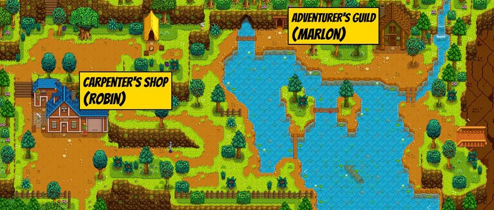 Stardew Valley: All Stores in the Overview