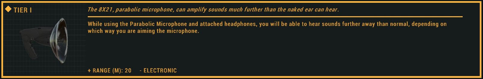 Phasmophobia: Parabolic Microphone function and Tiers