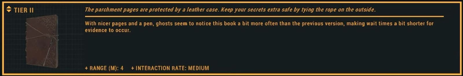 Phasmophobia: Ghost Writing Book Function and Tiers