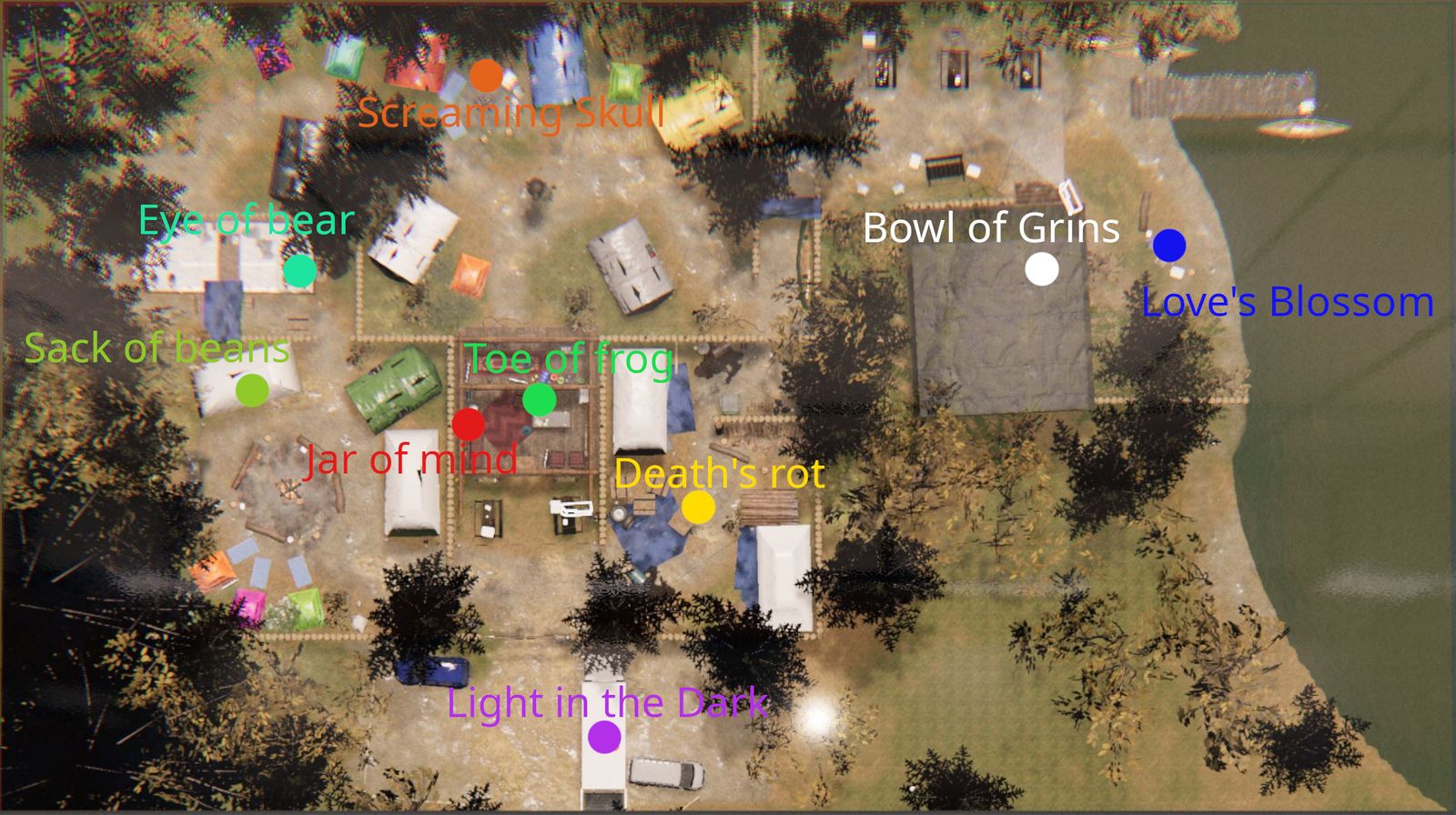 Phasmophobia: Halloween 2023 ingredients positions in Maple Lodge ...