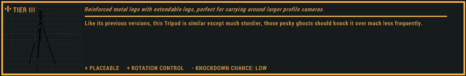 Phasmophobia: Tripod Function and Tiers