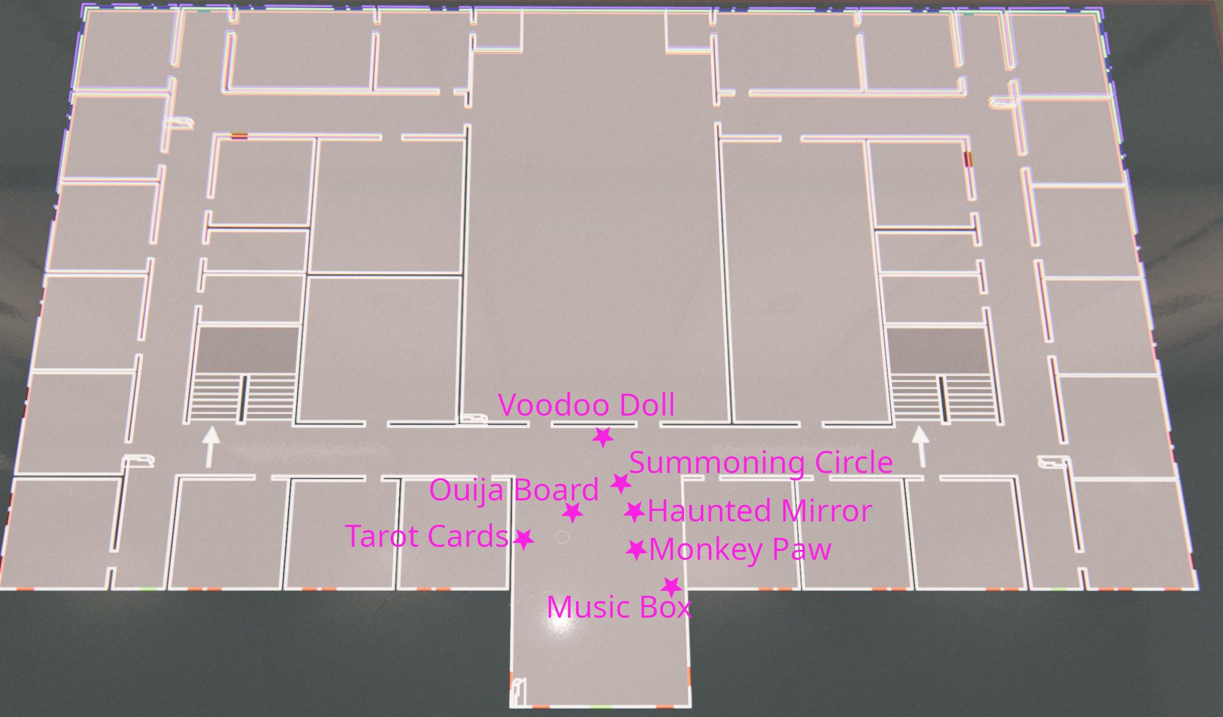 Phasmophobia - Cursed Posessions in Brownstone High School with map