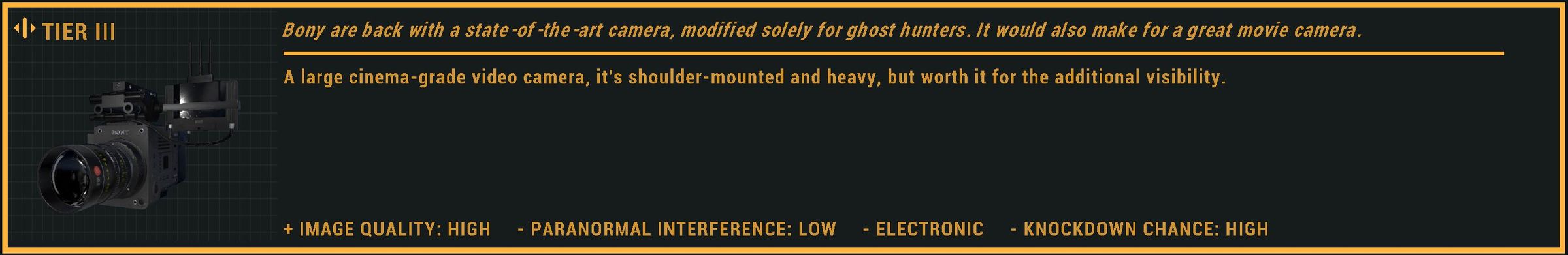 Phasmophobia: Video Camera Function and Tiers