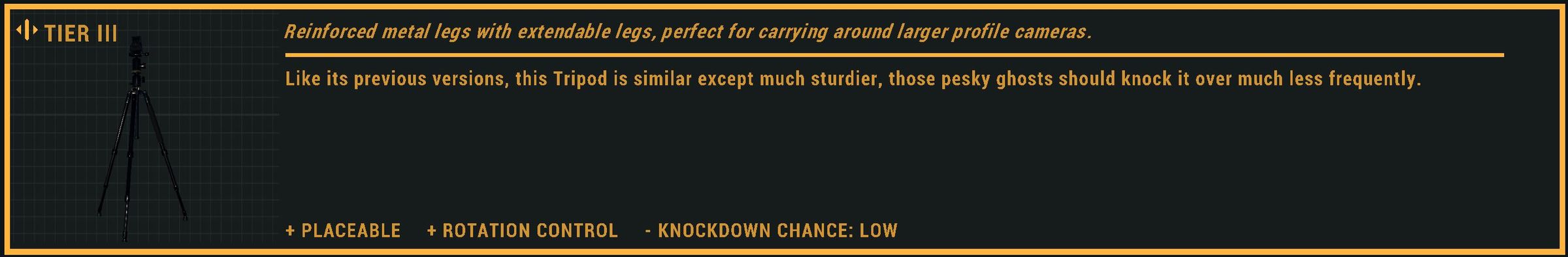 Phasmophobia: Tripod Function and Tiers