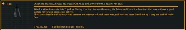 Phasmophobia: Tripod Function and Tiers
