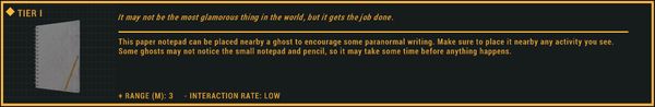 Phasmophobia: Ghost Writing Book Function and Tiers
